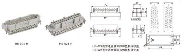 HE-024-M Han E size 24B heavy duty connector